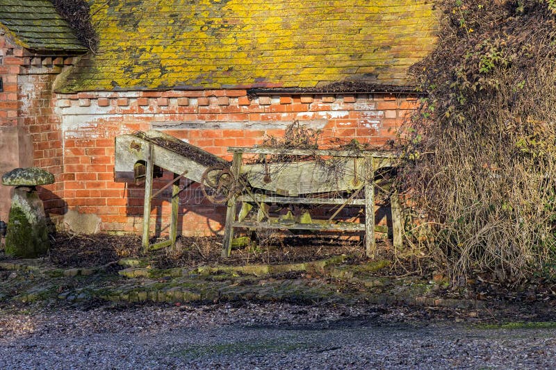 Old English Agricultural Grading Machine. Stock Photo - Image of ...