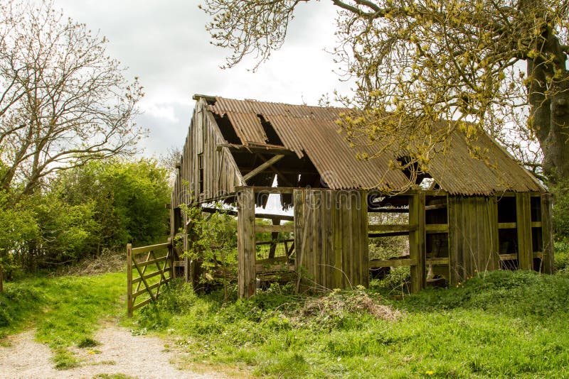 Old English Barn stock photo. Image of aged, broken, country - 53497404