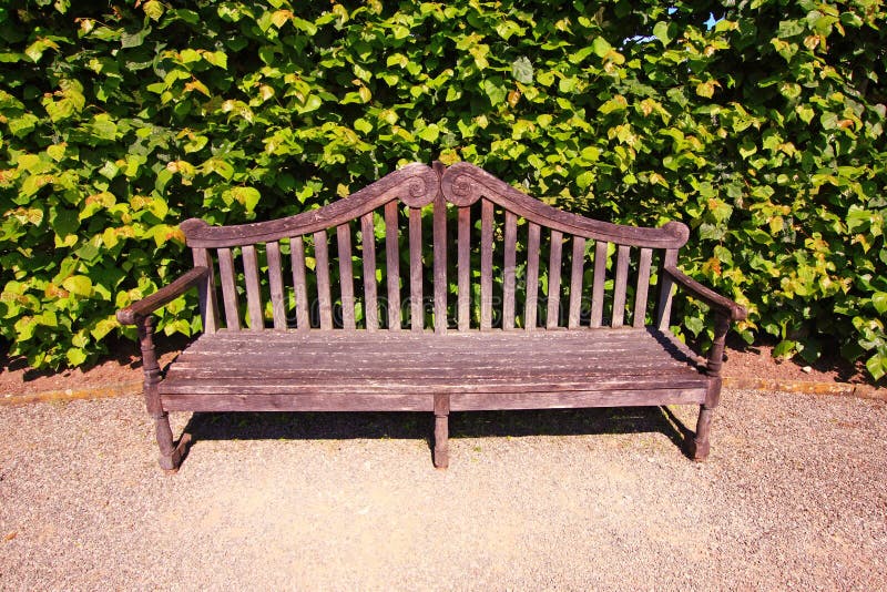 Old, English Bench in the Garden Stock Image - Image of park, garden ...