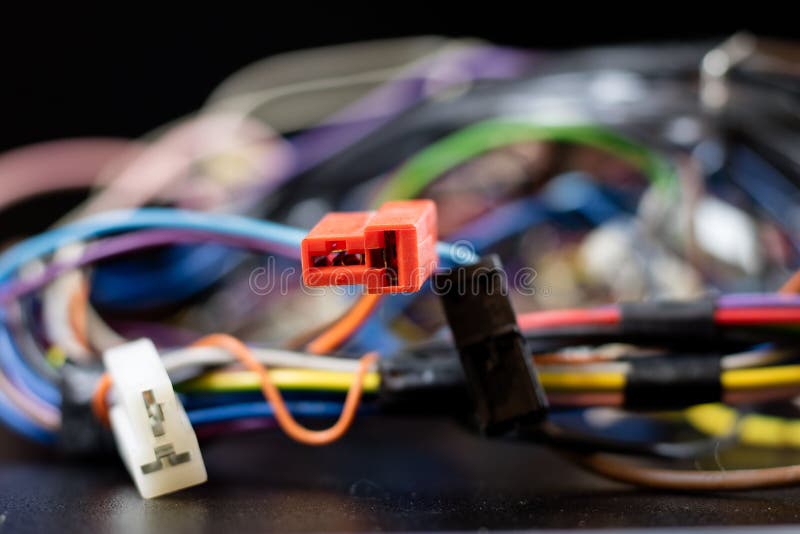 Old Entangled Cables, Electronics and Old Cable Connectors on a Stock ...