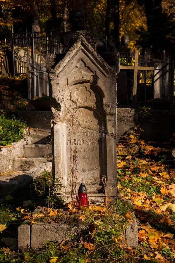 An Old Entombment on a Cemetery Stock Image - Image of grass, grave ...