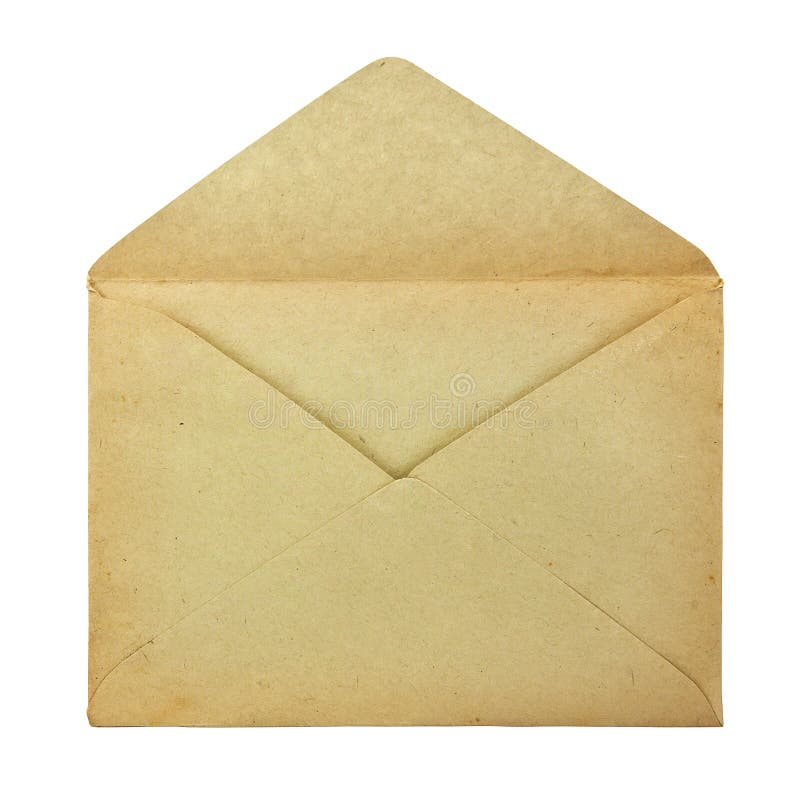 Open Brown Envelope with Blank Letter Stock Image - Image of envelope ...