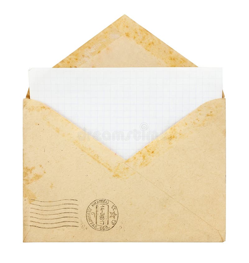 Old envelope stock photo. Image of open, cover, business - 28883112