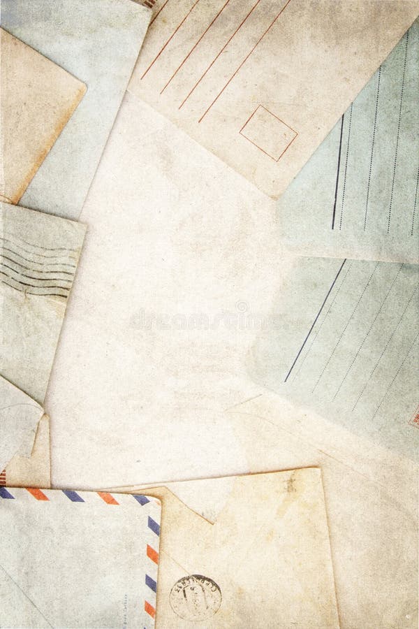 Old Envelope with Blank Paper Stock Image - Image of rough, stamp ...