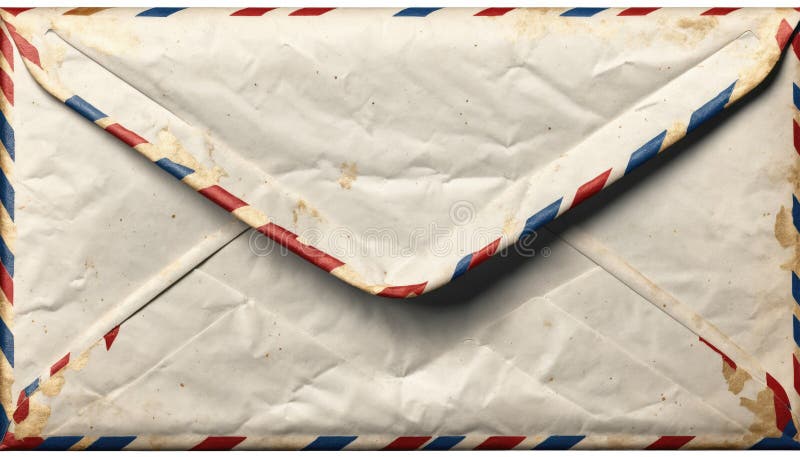 Old Envelope with Vintage Design Showcasing Creases and Worn Edges ...