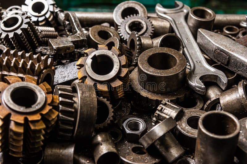 Old Equipment, Tools in a Rustic Style in an Abandoned Mechanical ...