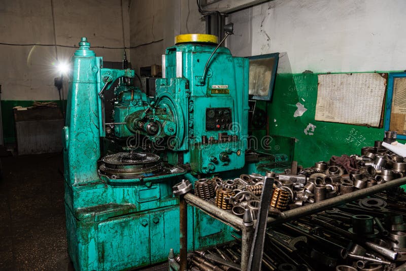 Old Equipment, Tools in a Rustic Style in an Abandoned Mechanical ...