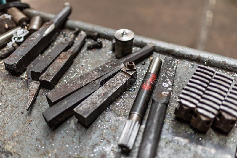 Old Equipment, Tools in a Rustic Style in an Abandoned Mechanical ...