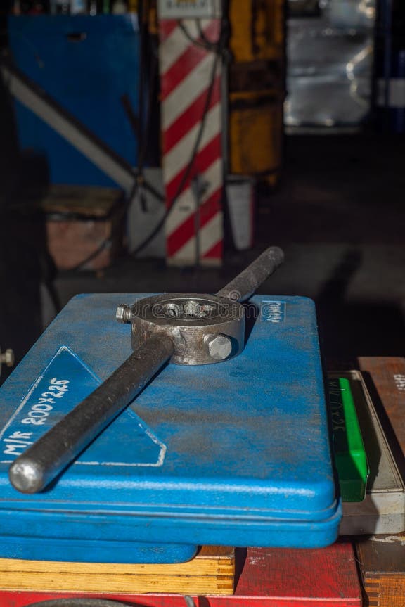 Old Equipment for Manual External Thread Cutting Lying on Tool Boxes ...