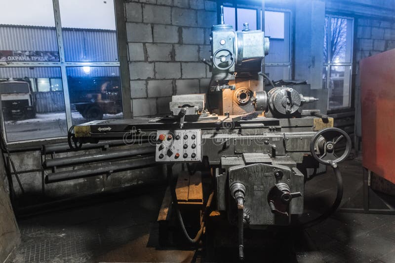 Old Equipment Milling Machine for Metal Processing in the Workshop of ...