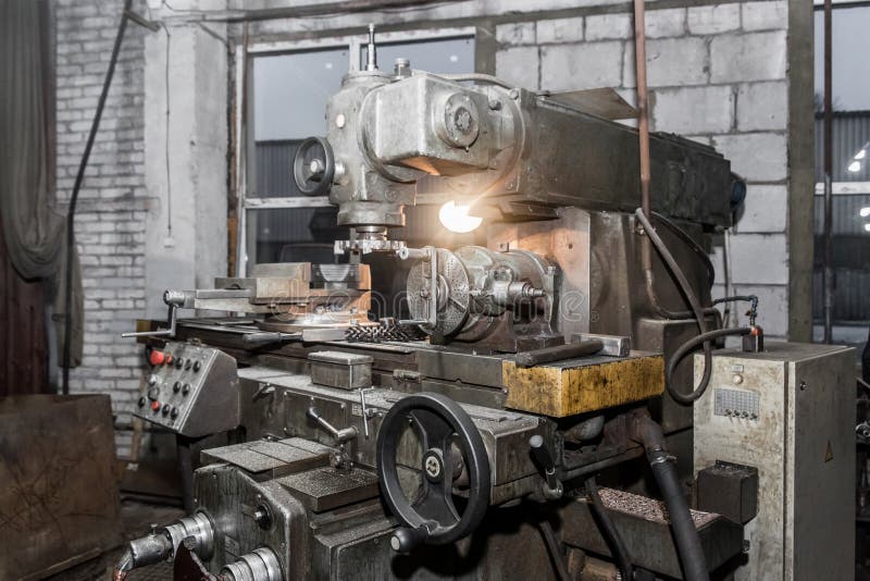 Old Equipment Milling Machine for Metal Processing in the Workshop of ...
