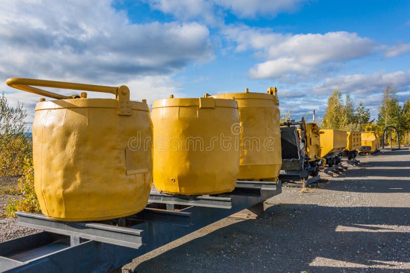 Old Equipment for Ore Mining in a Quarry Stock Image - Image of crater ...