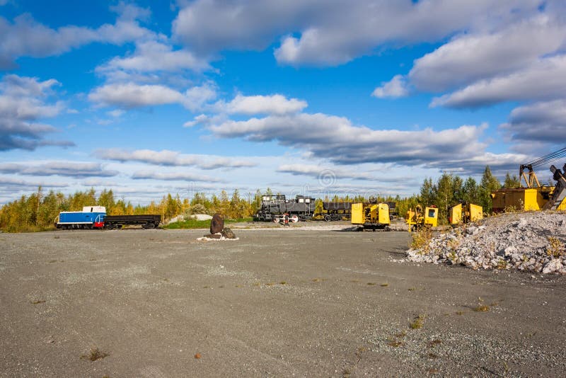 Old Equipment for Ore Mining in a Quarry Stock Image - Image of gravel ...