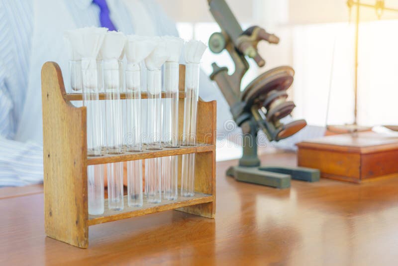 Old Equipment and Science Experiments in Laboratory Stock Image - Image ...