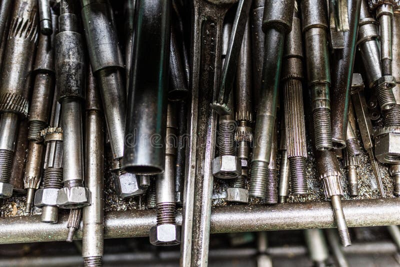 Old Equipment, Tools in a Rustic Style in an Abandoned Mechanical ...