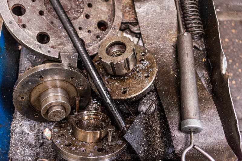 Old Equipment, Tools in a Rustic Style in an Abandoned Mechanical ...