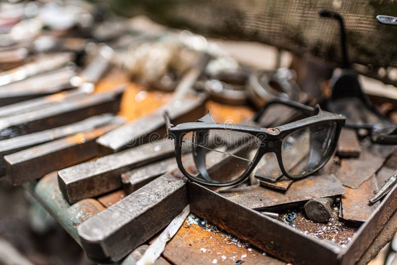 Old Equipment, Tools in a Rustic Style in an Abandoned Mechanical ...