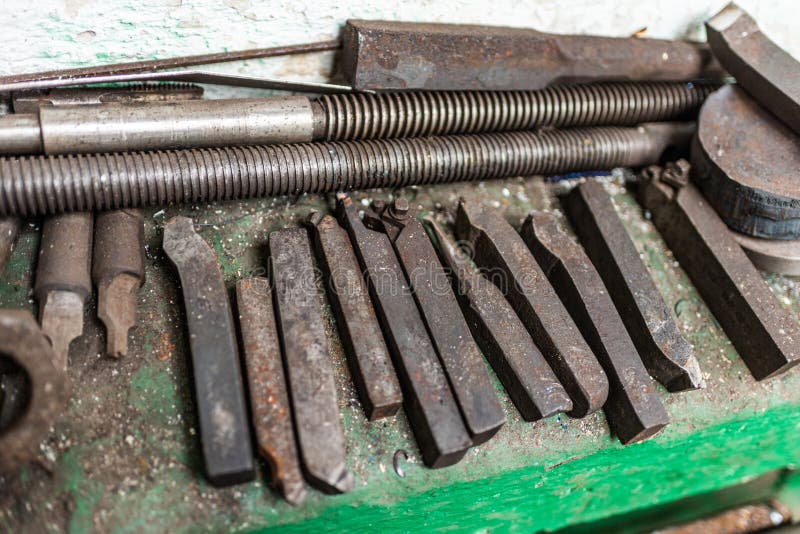 Old Equipment, Tools in a Rustic Style in an Abandoned Mechanical ...