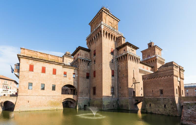 Old Estense Castle in Ferrara, Italy Stock Photo - Image of travel ...