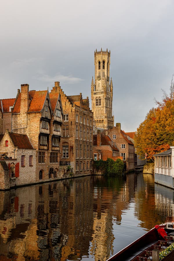 Old Europe - Canals of Brugge Medieval Town. Stock Photo - Image of ...