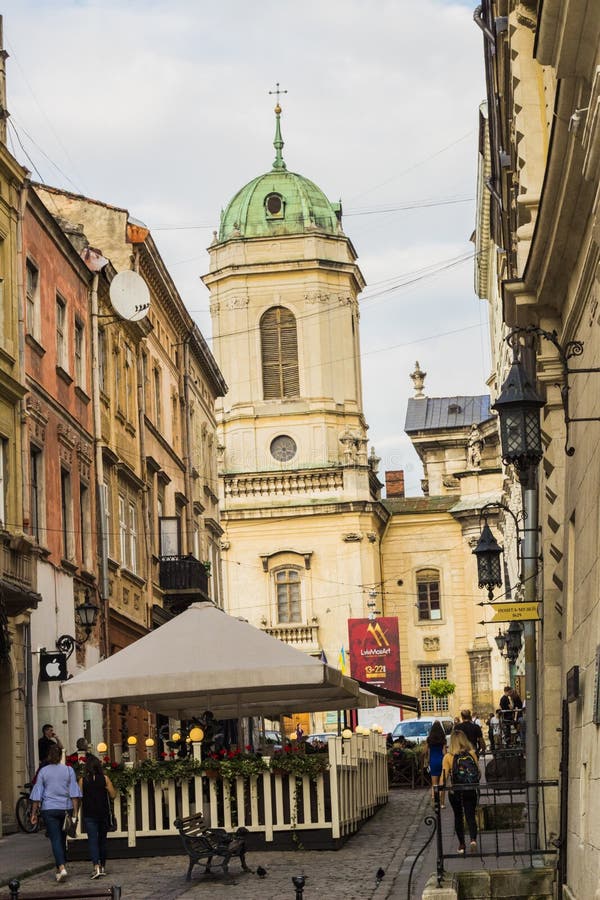 Old European City, Vintage Architecture Editorial Image - Image of shop ...