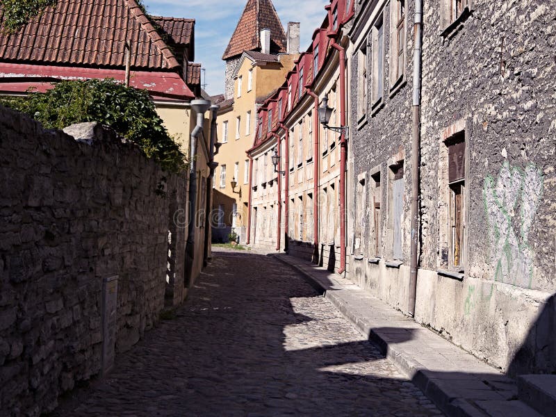 Old european street stock photo. Image of cobblestone - 26273354