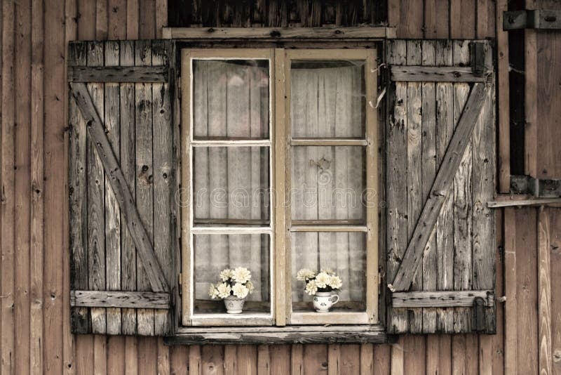 Old European wooden window stock photo. Image of purple - 13570216