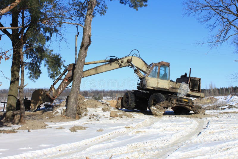 Old excavator stock image. Image of contractor, construction - 23205457