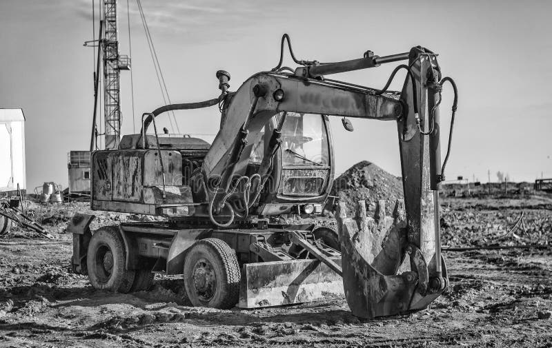 Old excavator. stock photo. Image of ground, works, light - 90773264