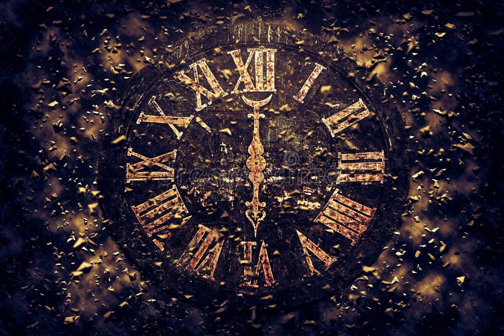 Old exploding clock dial stock image. Image of numbers - 100726027