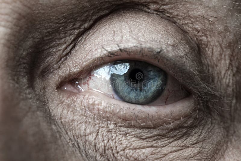 Old eye stock image. Image of caucasian, lines, care - 46174447