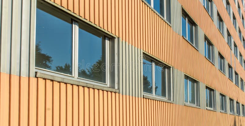 Old Facade of a Former Office Building Stock Photo - Image of estate ...