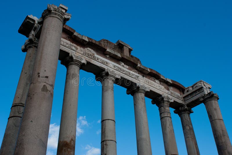 Old Facade of a Roman Temple Stock Image - Image of power, incredible ...