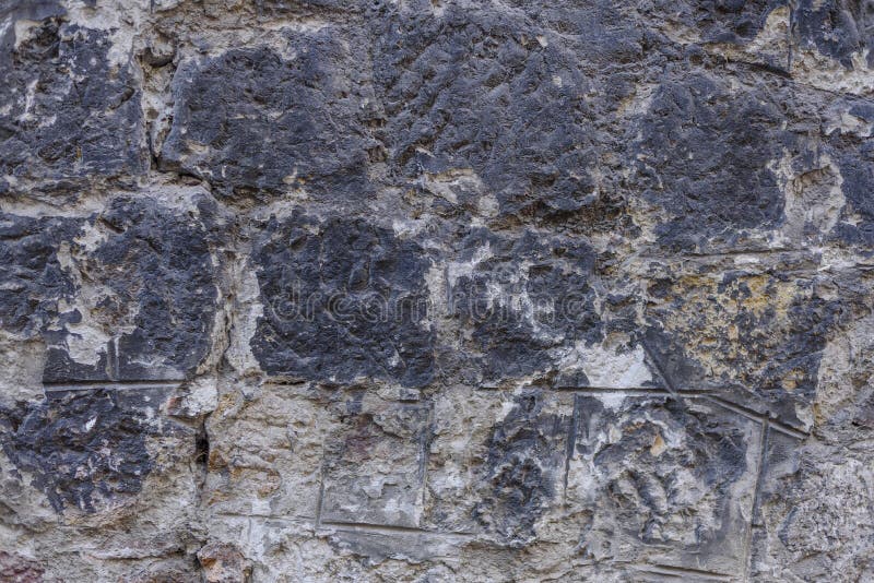 Old Facade Rusty Pattern Construction Stone Wall Background Stock Image ...