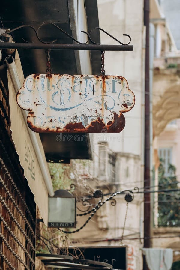 Old Facades in the Achrafieh District in Beirut Editorial Photography ...