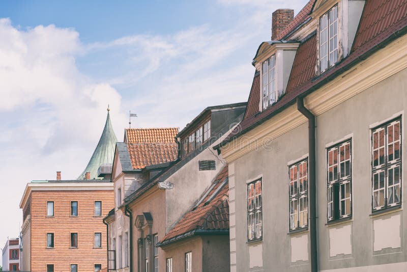 Old Facades of the Old Part of Riga Stock Image - Image of building ...