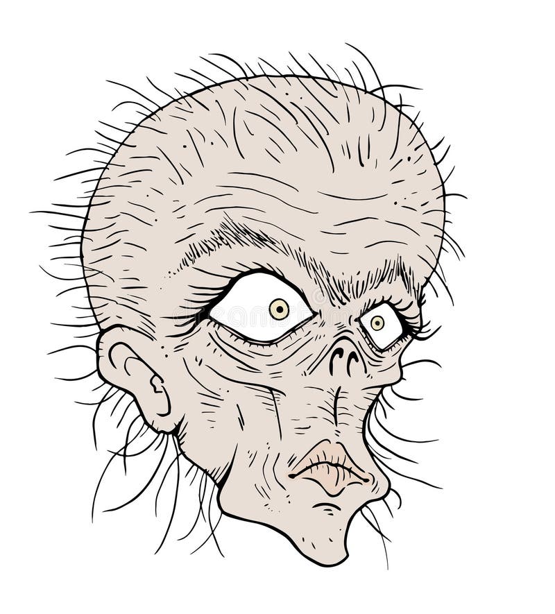 Old face draw stock vector. Illustration of surgery - 309081895