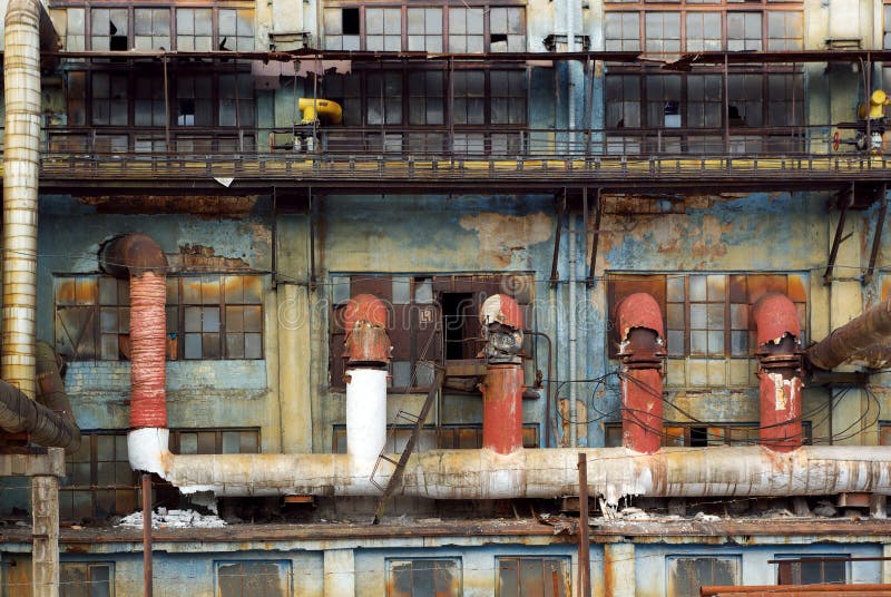 Old factory stock photo. Image of place, abstract, grey - 10255890