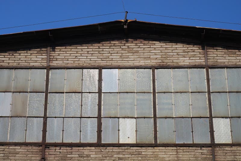 Broken Windows at Abandoned Factory Building Stock Photo - Image of ...