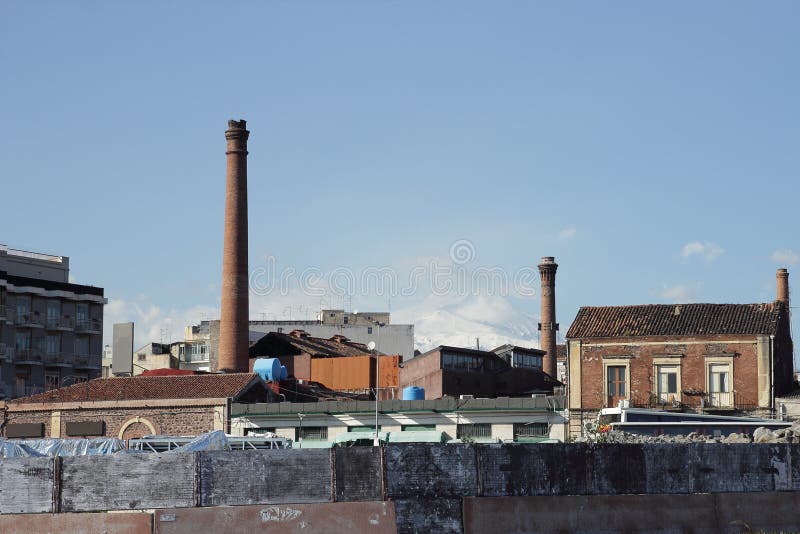Old factory stock photo. Image of etna, garbage, steel - 23678884