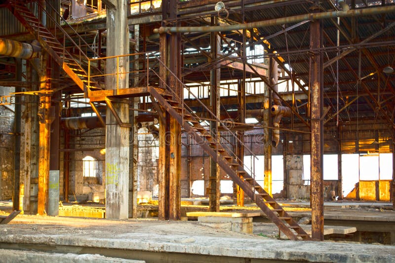 Inside the Old Factory stock image. Image of waste, recycling - 47207791