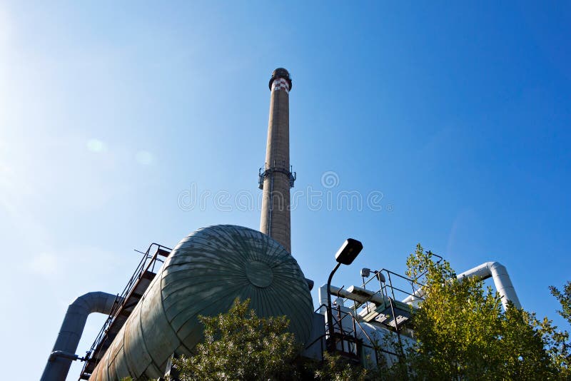 Old Factory Against a Sky in the Sunshine Stock Photo - Image of white ...
