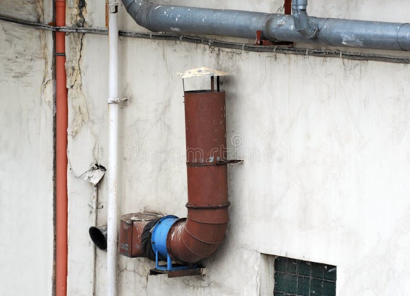 Old Factory Ventilation System Stock Image - Image of climate ...