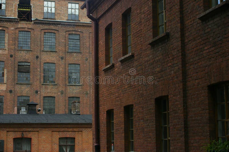 Old factory brick walls stock photo. Image of layer, masonry - 1526100