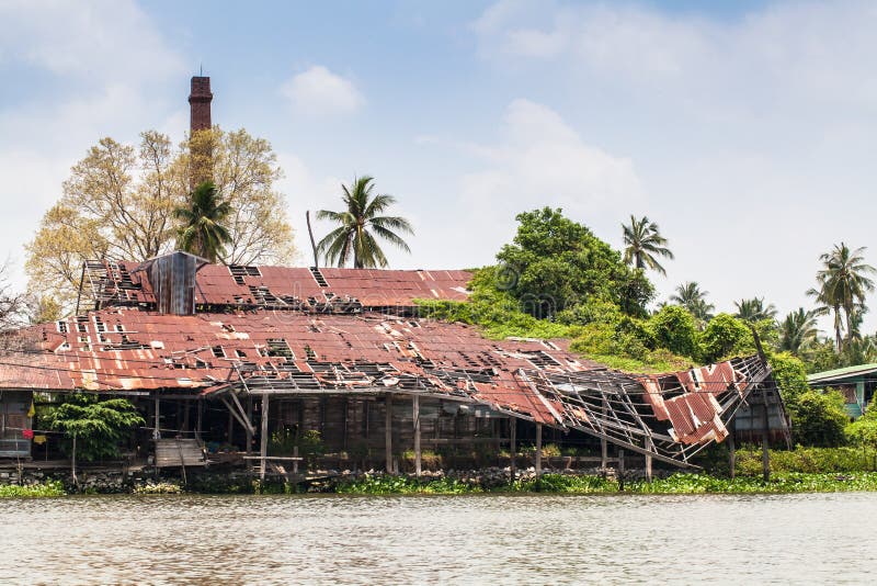 Riverside factory stock photo. Image of volga, sunny - 61276680