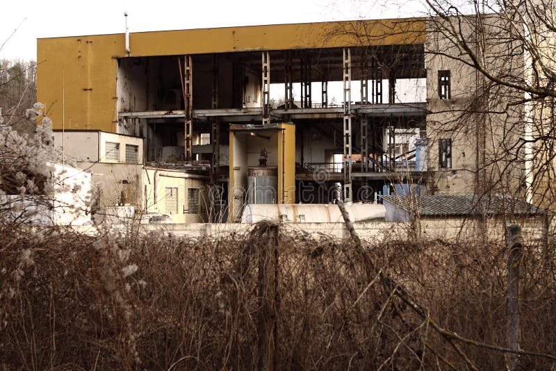 Old factory cauldron stock image. Image of autumn, ladder - 46668387