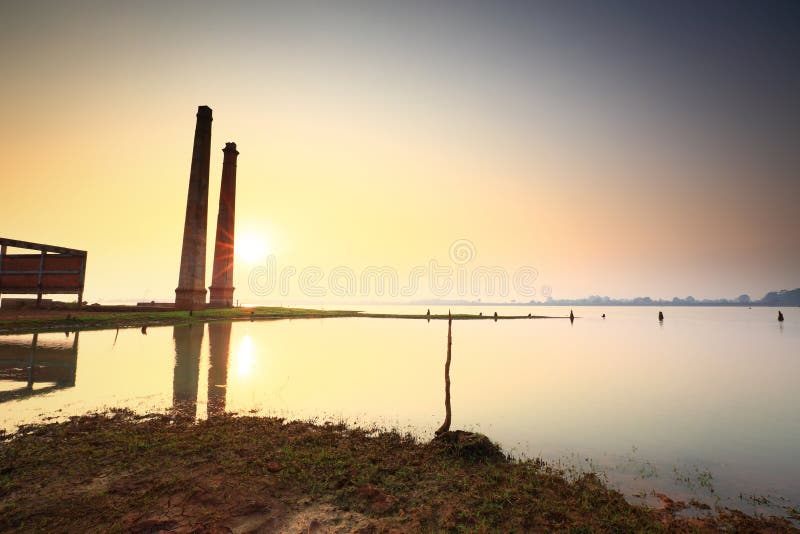 Old factory stock image. Image of bridge, clear, river - 40118033