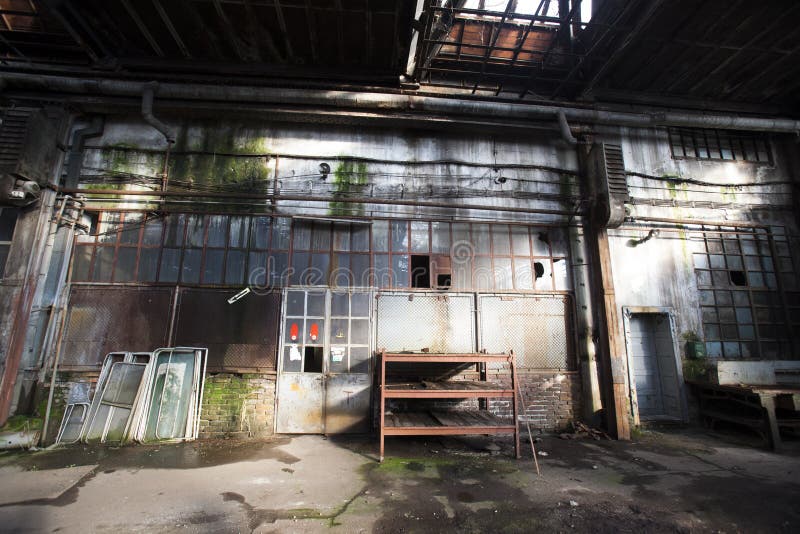 Old factory hall stock image. Image of equipment, industry - 35800231