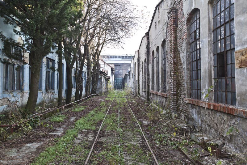 Old factory garden stock image. Image of manufacturing - 34047565