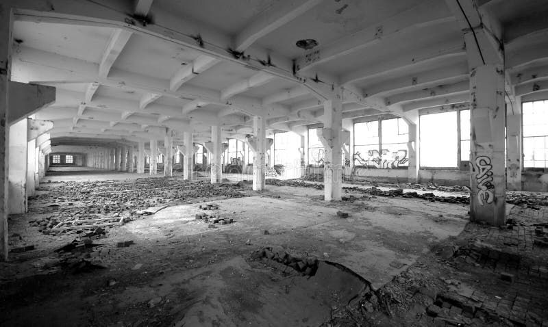Old factory hall stock photo. Image of hall, abandoned - 22975618
